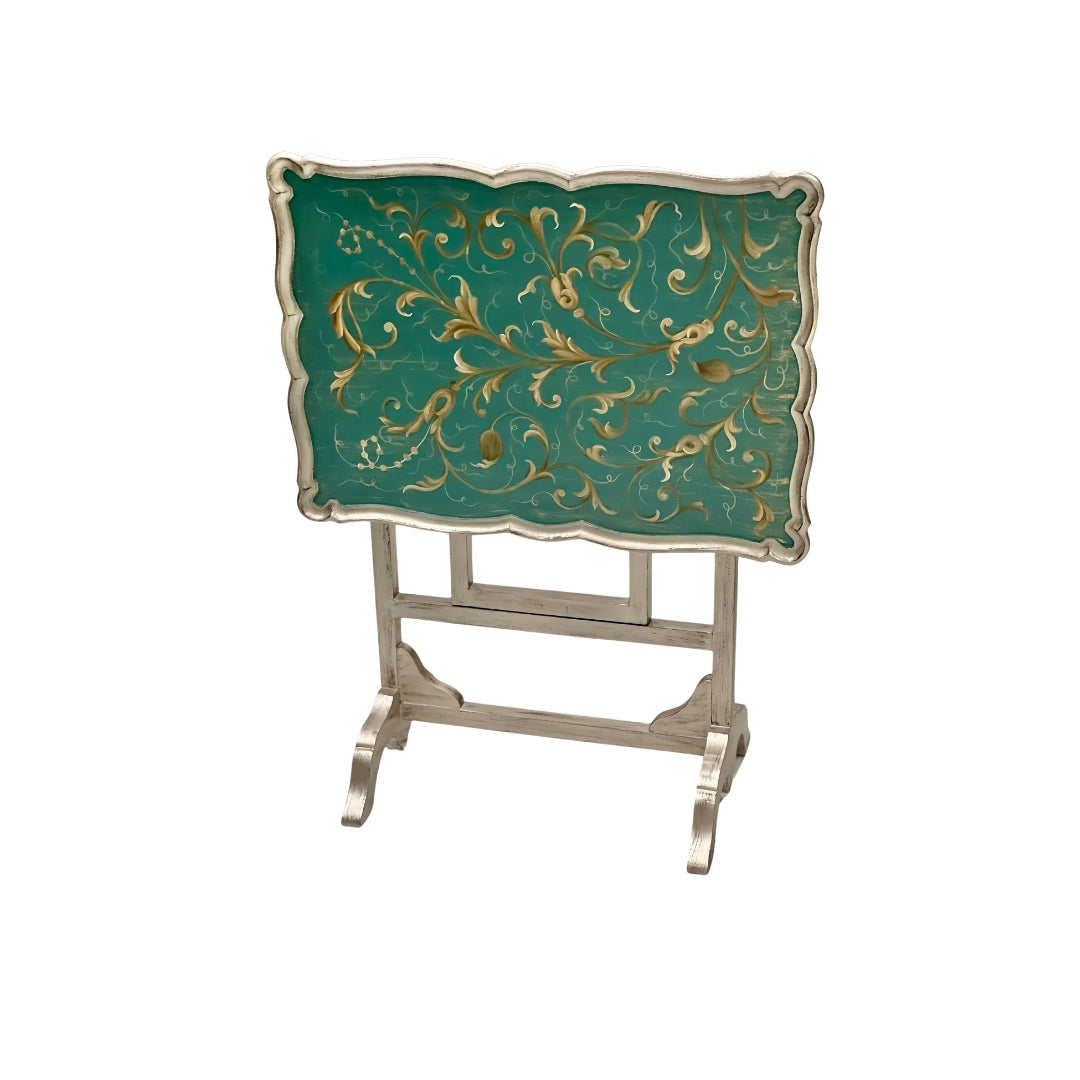 Teal Crush Folding Table – Divine Home